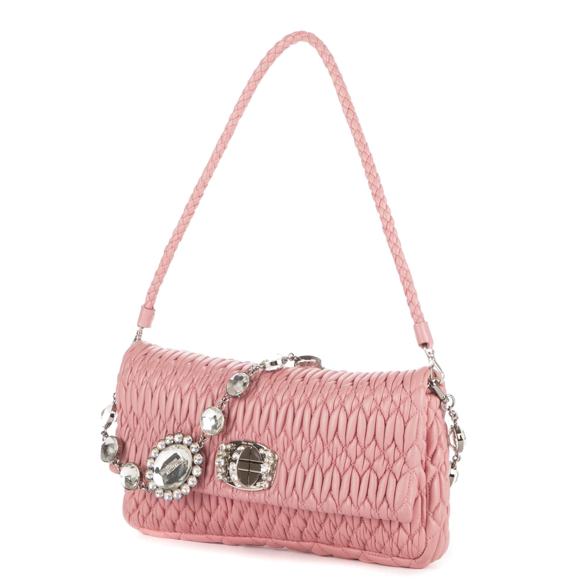 Iconic Crystal Cloqué Bag Medium - BrandCo Paris